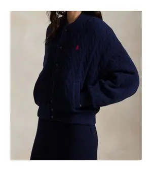 Polo Ralph Lauren Cable-knit Bomber Jacket - Black