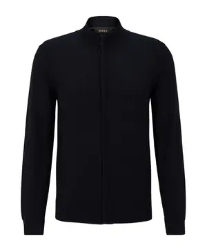 Hugo Boss Full-zip Knit Jacket - Black