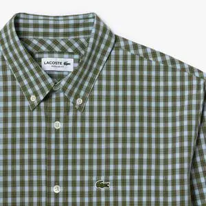 Lacoste Regular-fit Plaid Poplin Shirt