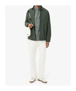 Lacoste Regular-fit Plaid Poplin Shirt