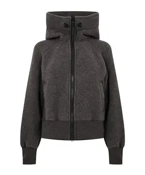 Canada Goose Zip-up Knit Coat With Turtleneck Hood - Black