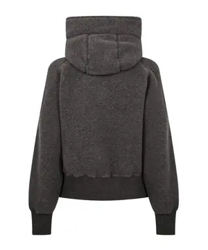 Canada Goose Zip-up Knit Coat With Turtleneck Hood