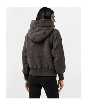 Canada Goose Zip-up Knit Coat With Turtleneck Hood