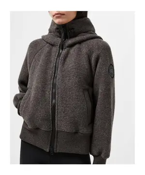 Canada Goose Zip-up Knit Coat With Turtleneck Hood