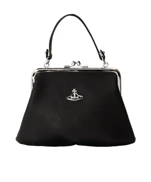 VIVIENNE WESTWOOD Orb Logo Clasp Top Handle Bag - Black