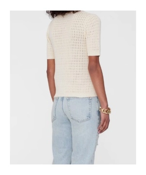 ANINE BING Short Sleeve Shirt With Classic Collar