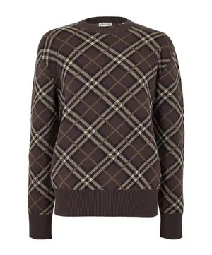 Burberry Argyle Knit Jumper - Black