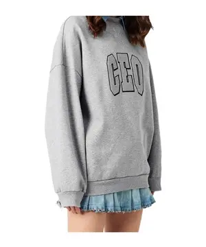 Balenciaga Long Sleeve Sweatshirt With Faux Shirt Collar