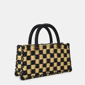 Tory Burch Woven Tote Bag With Logo Detail