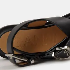 GANNI Buckle Sandals - Black