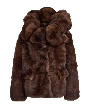 Prada Shearling Jacket With Oversized Fur Collar