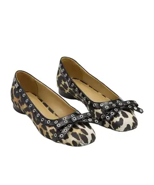 GANNI Bow Ballet Pumps - Black
