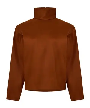 Saint Laurent Solid-color Versatile Tops - Brown