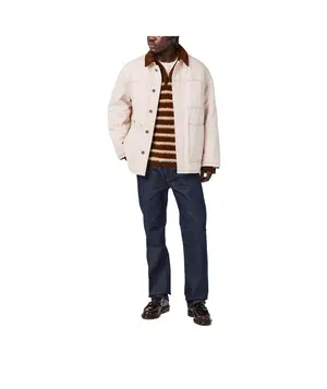 AMI Paris Workwear Jacket With Corduroy Collar