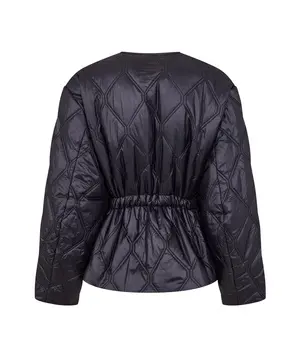 GANNI Quilted Zip-up Jacket With Drawstring Waist