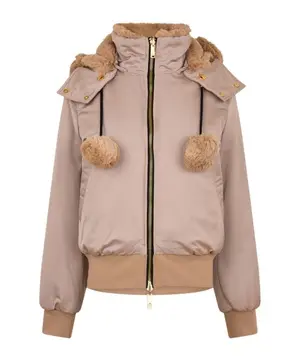 Moose Knuckles Hooded Zip-up Jacket - Nude
