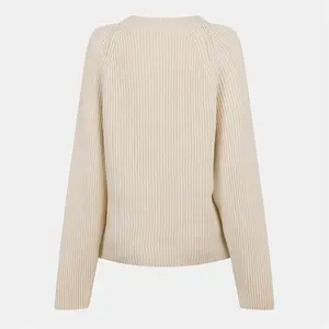 AMI Paris Crew Neck Ribbed Long Sleeve Sweater