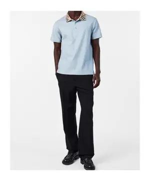 Burberry Plaid Collar Polo Shirt
