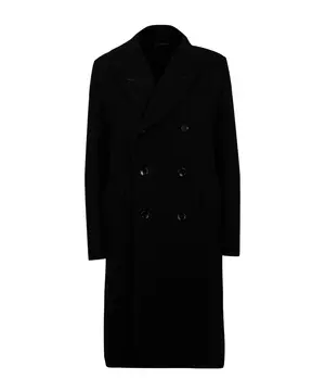 TOM FORD Double-breasted Long Coat - Black