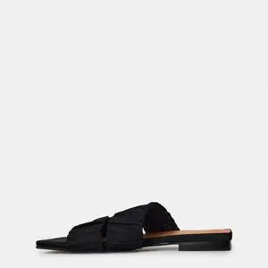 GANNI Pleated Open Toe Slippers