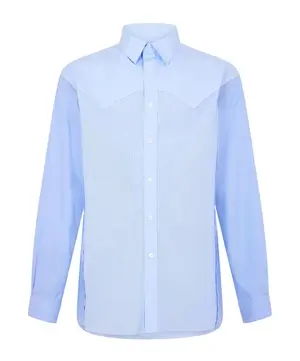MAISON MARGIELA Light Collared Long-sleeve Shirt - Blue