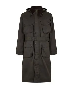 Ralph Lauren Hooded Long Workwear Trench Coat
