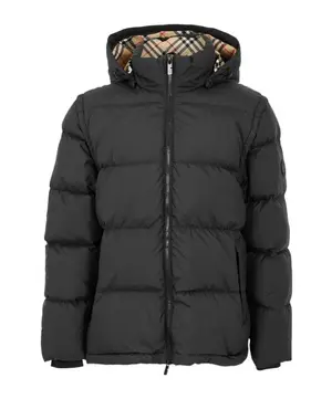 Burberry Burb Bideford Medium Puffer Jacket - Black