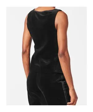 Posse Square Neck Vest With Bow Detail Pockets
