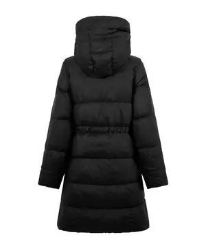 Canada Goose Mid-length Hooded Puffer Coat - Black