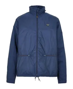 Prada Solid Color Casual Jacket - Blue