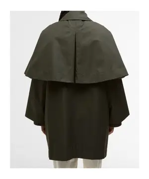 Barbour Long-sleeved Trench Coat With Cape Detail