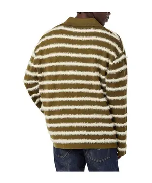 AMI Paris Striped Polo Shirt