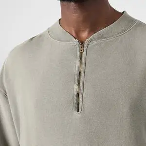 MAISON MARGIELA Quarter Zip Fleece Top