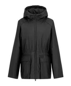 Barbour International Long Sleeve Hooded Jacket With Drawstring Waist - Black