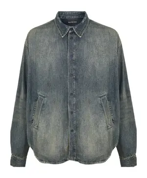 Balenciaga Stylish And Minimalist Denim Jacket - Gray
