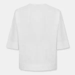GANNI Embroidered Cotton Blend Top