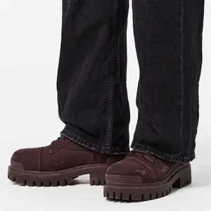 Balenciaga Lace-up Combat Boots - Black
