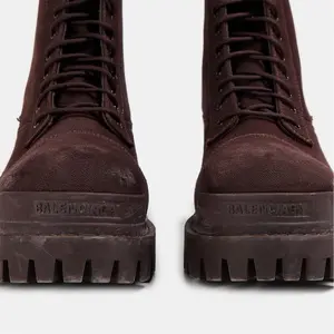 Balenciaga Lace-up Combat Boots - Black