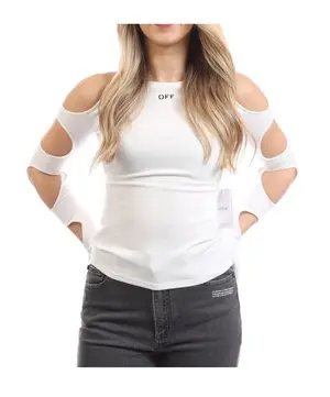 Off-White Cut-out Long Sleeve Top