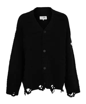 MAISON MARGIELA Distressed V-neck Cardigan