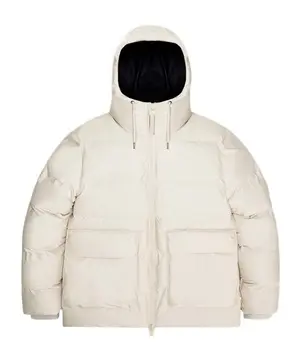 Rains Long-sleeved Cotton-padded Hooded Jacket - White