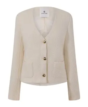 ANINE BING Long-sleeved Casual Jacket - White