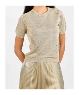 JOSEPH Crew Neck Short Sleeve T-shirt - Nude
