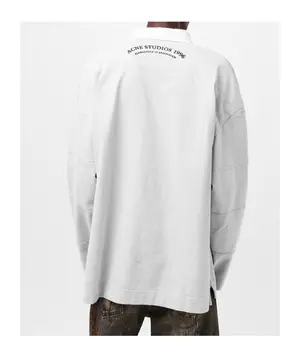 Acne Studios Long-sleeve Polo Shirt - White