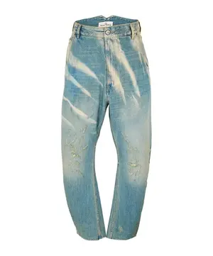 VIVIENNE WESTWOOD Viv Buckle Straight Leg Jeans - Green