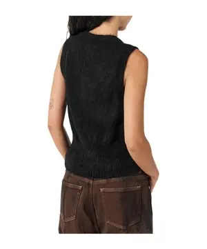 GANNI Sleeveless Knit Vest With Tie Detail