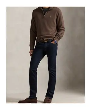 Polo Ralph Lauren Estate Fleece Quarter Zip Sweater - Brown