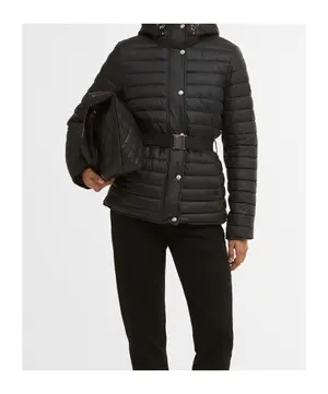 Barbour Quilted Cotton Belted Jacket With Zip Closure