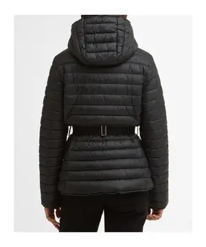 Barbour Quilted Cotton Belted Jacket With Zip Closure