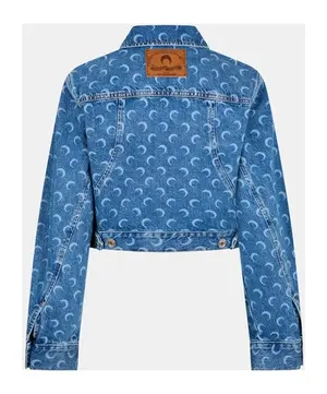 MARINE SERRE Moon Pattern Button Denim Jacket